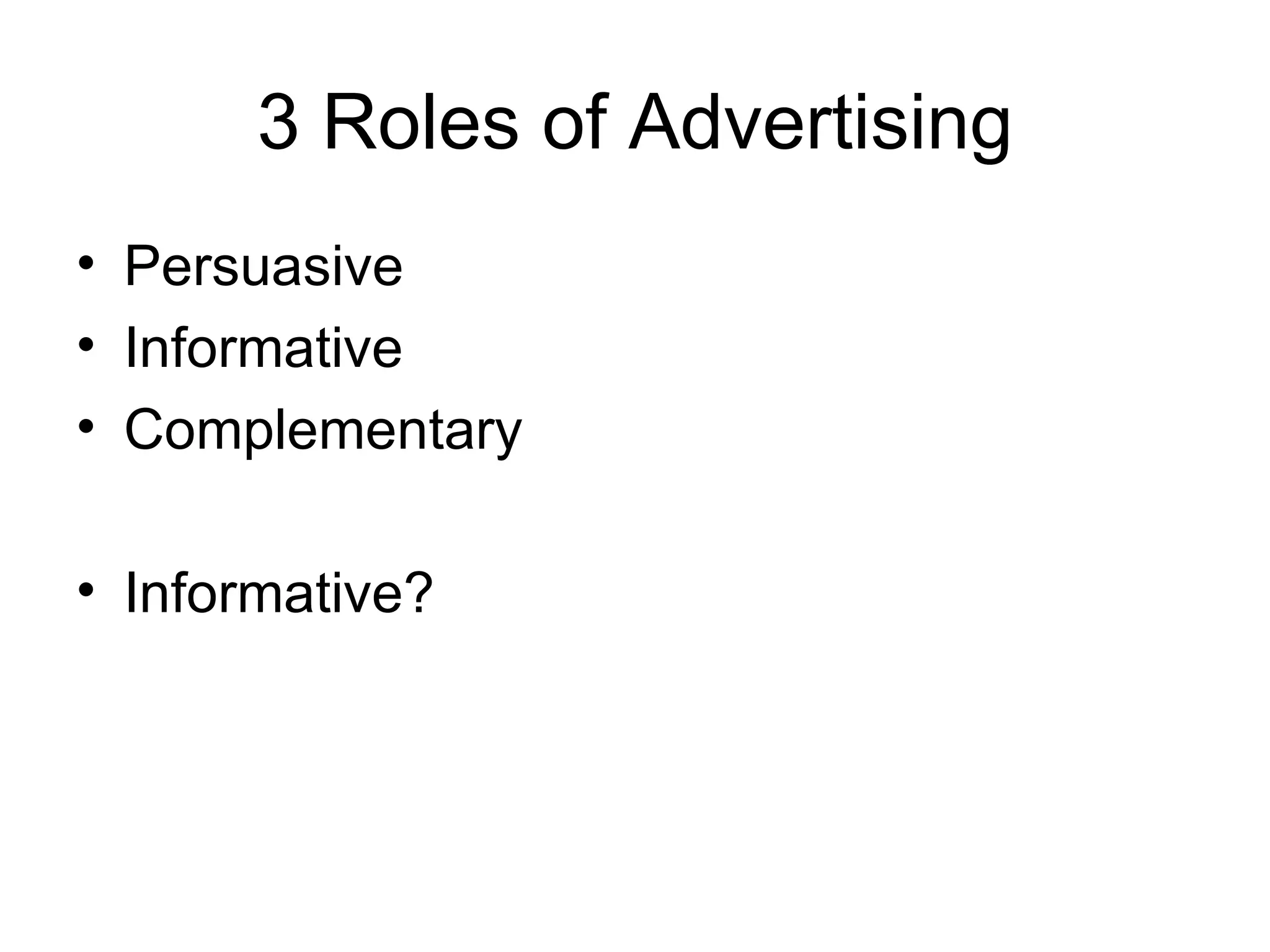Economics of advertising | PPT