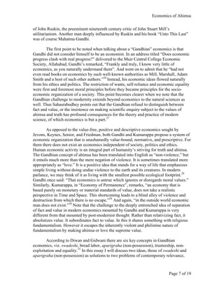 Economics of Ahimsa | PDF