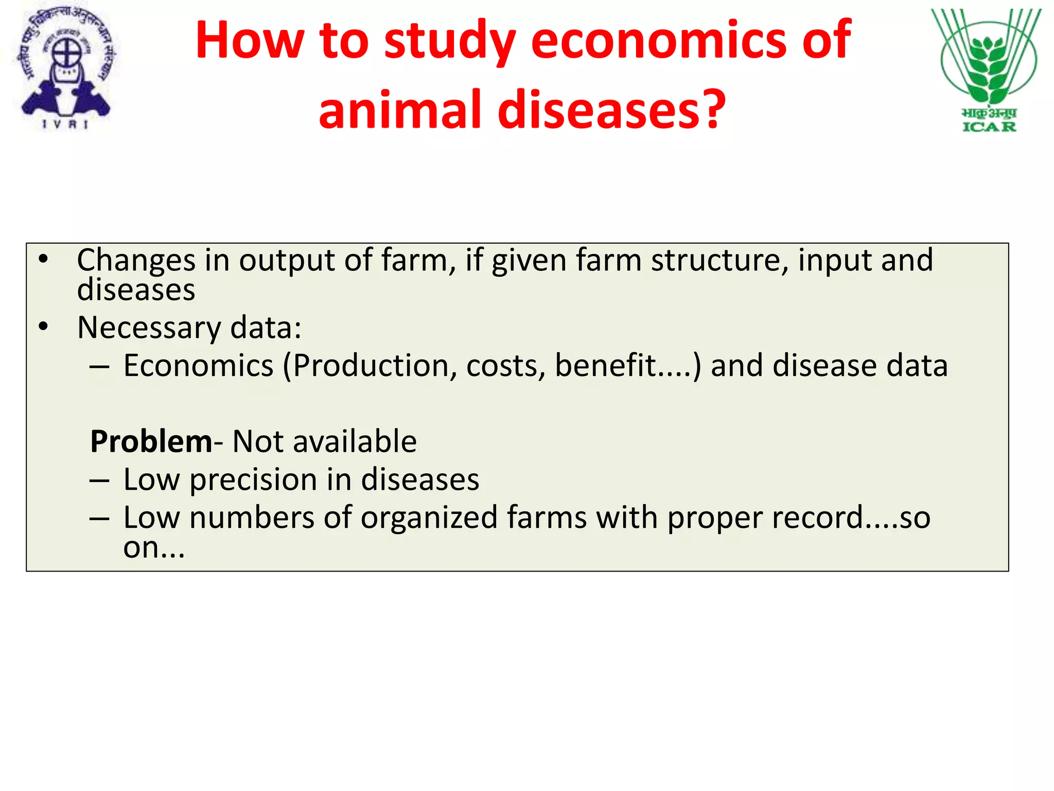 Economics of animal diseases | PPTX