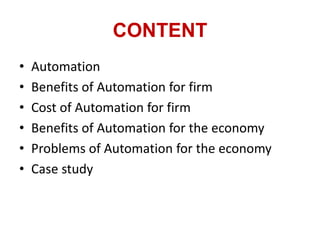 Economics of automation | PPTX
