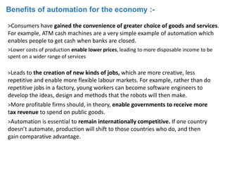 Economics of automation | PPTX