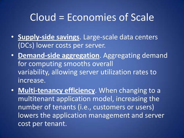 Economics of cloud computing | PPTX