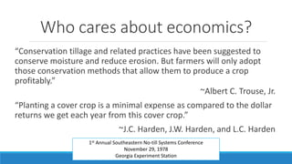 Economics of conservation systems research in the southeastern | PPT