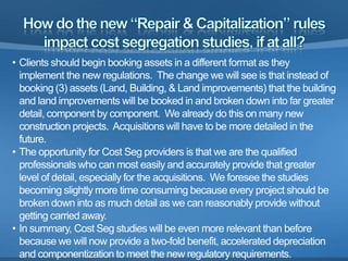 Economics of Cost Segregation | PPT