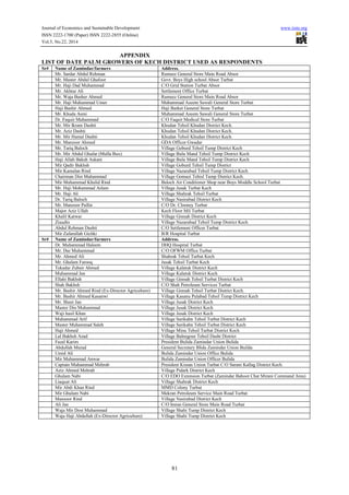 Economics of date palm (phoenix dactylifera l.) production and its development in district kech ...