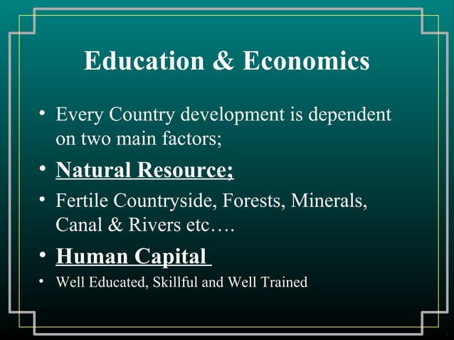 Economics of Education | PPT