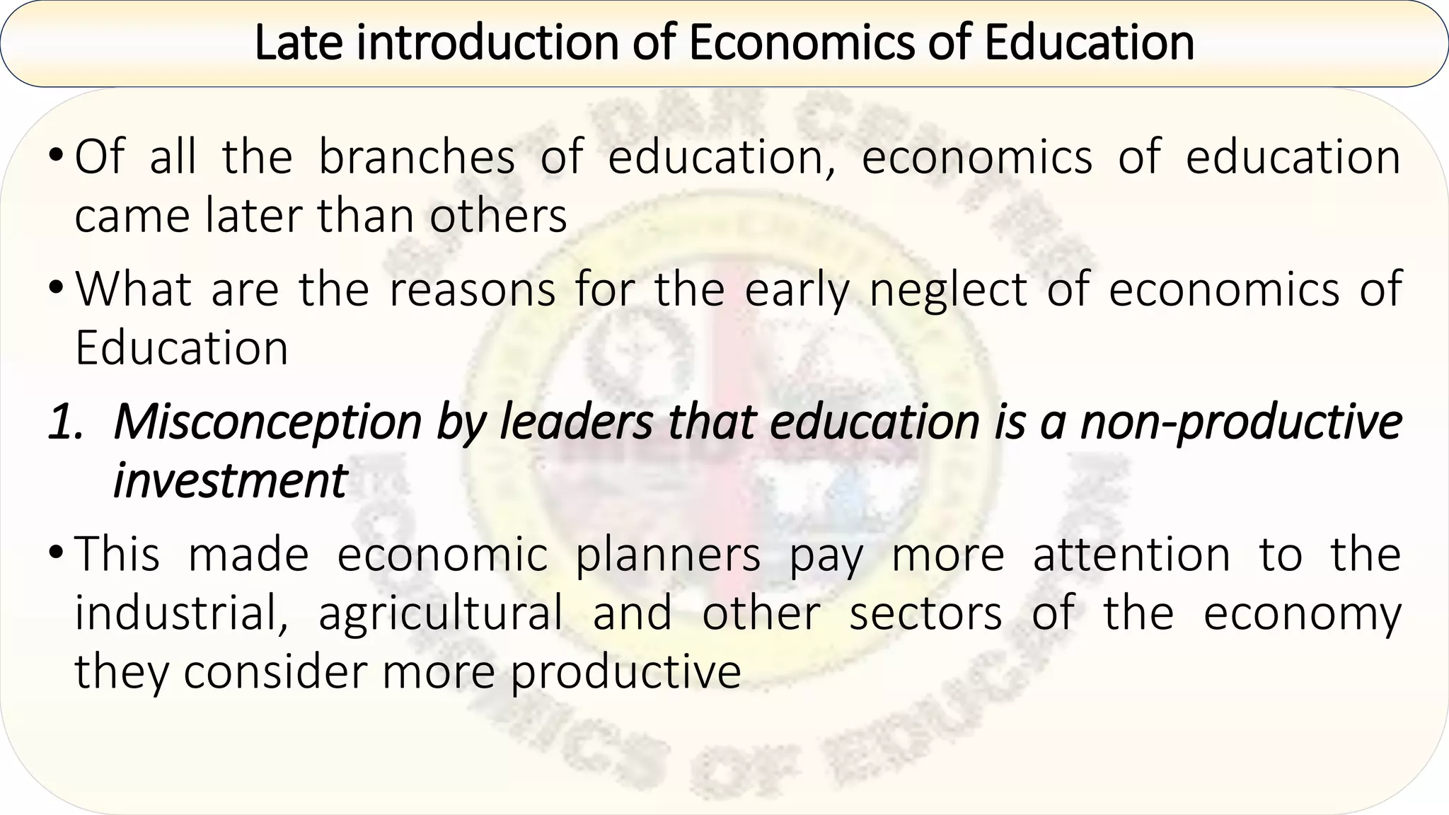 Economics of Education Part 1.pptx