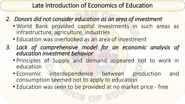 Economics of Education Part 1.pptx | Education industry | Industries