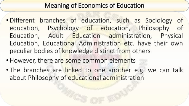 Economics of Education Part 1.pptx | Education industry | Industries