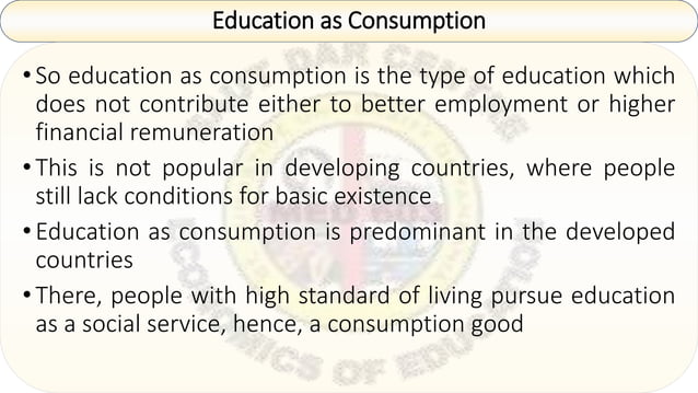 Economics of Education Part 1.pptx | Education industry | Industries
