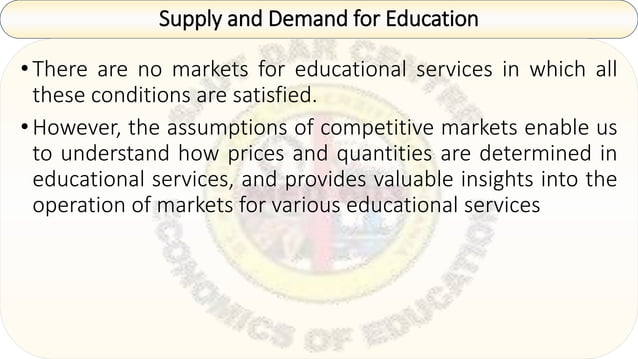 Economics of Education Part 1.pptx | Education industry | Industries