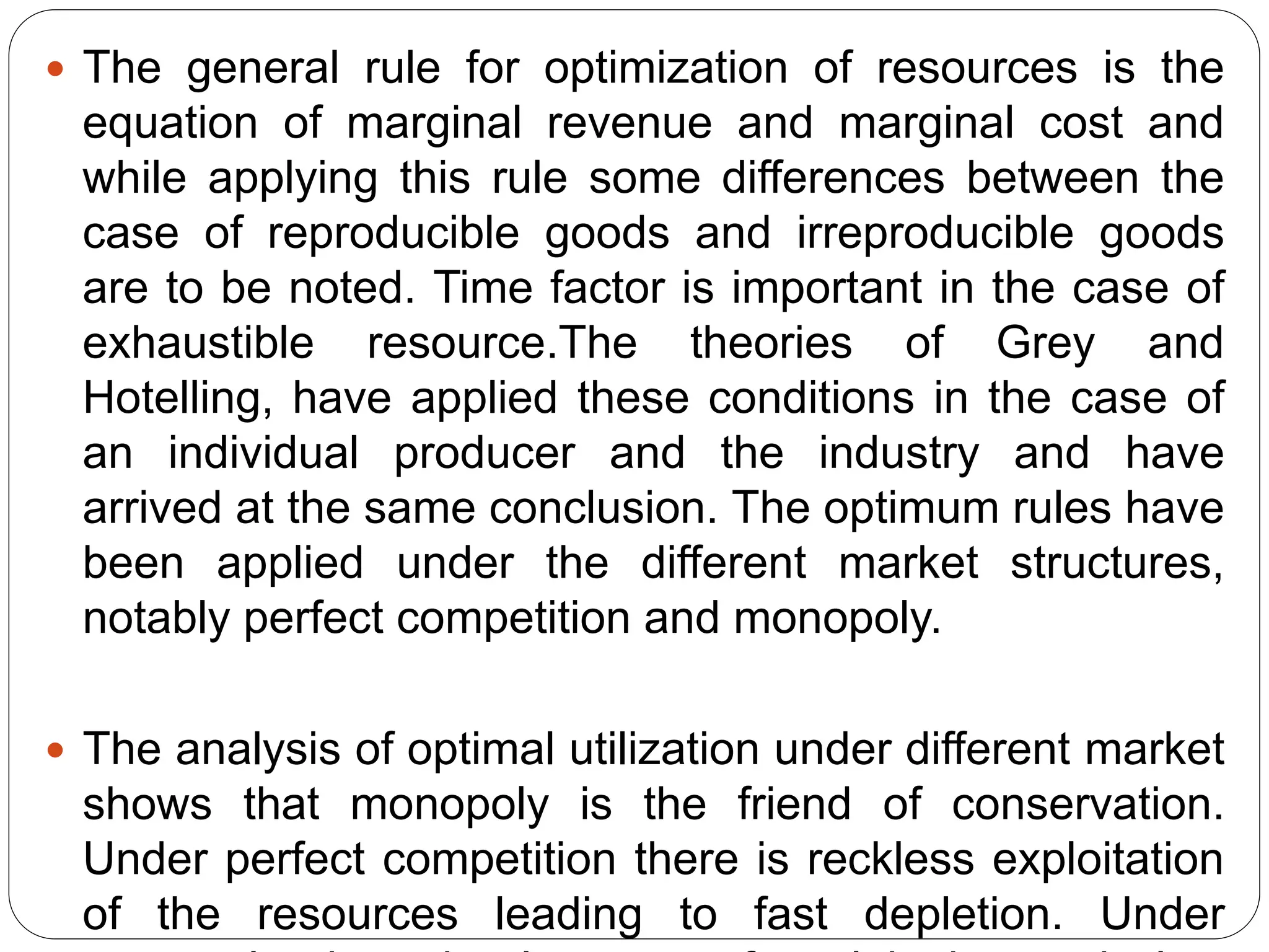 Economics of exhaustible resources | PPTX
