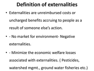 Economics of externalities and pollution abatement | PPTX