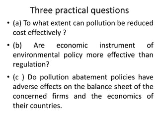 Economics of externalities and pollution abatement | PPTX