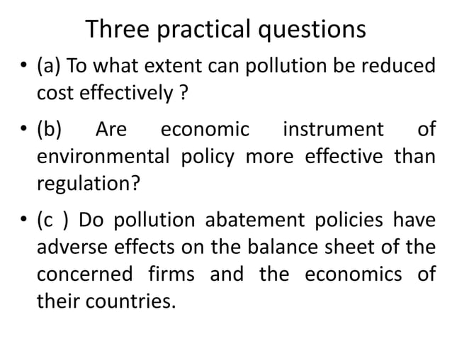 Economics of externalities and pollution abatement | PPTX ...