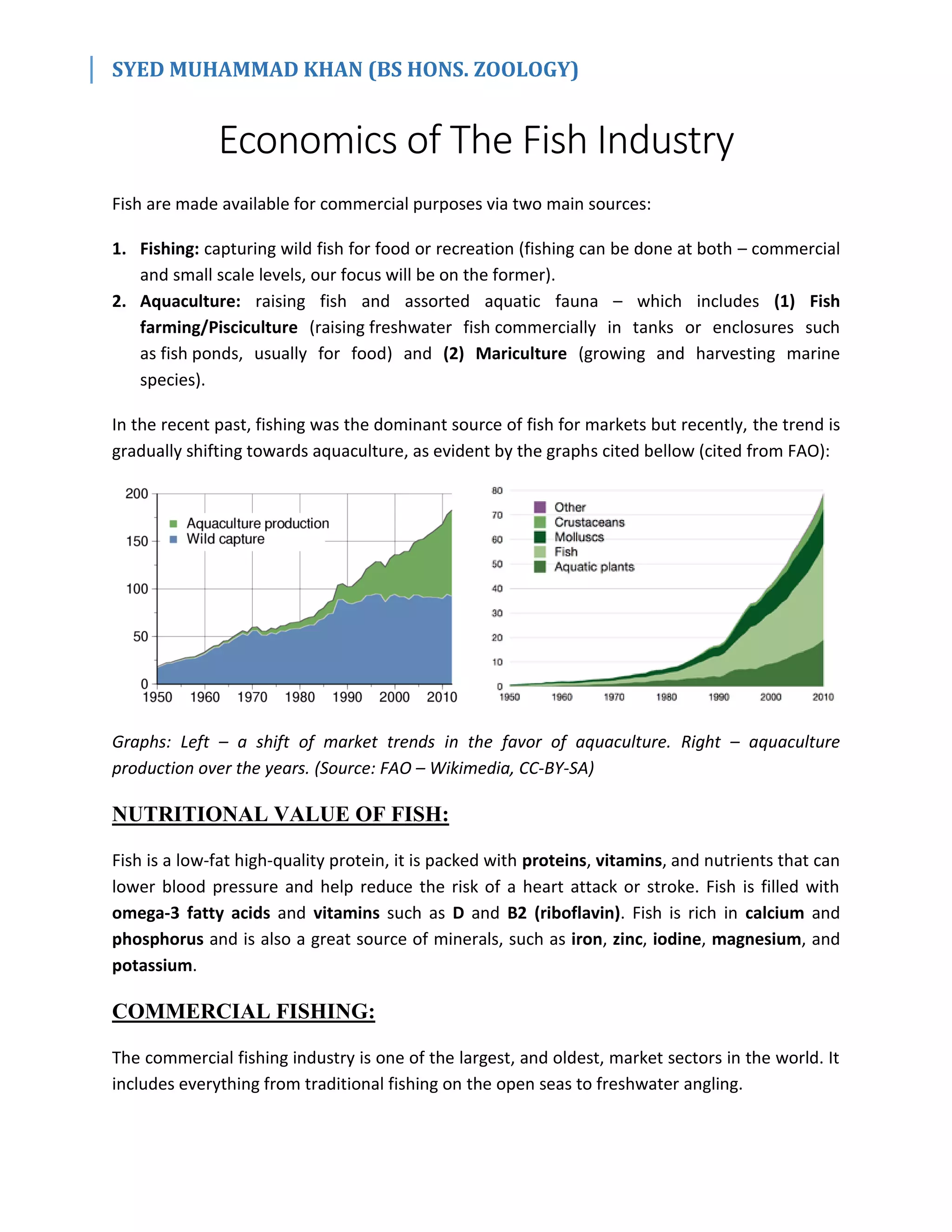 Economics of Fish Industry | PDF