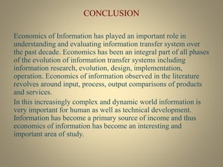 Economics of information | PPTX