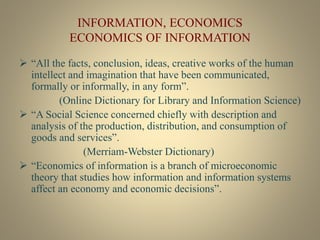 Economics of information | PPTX