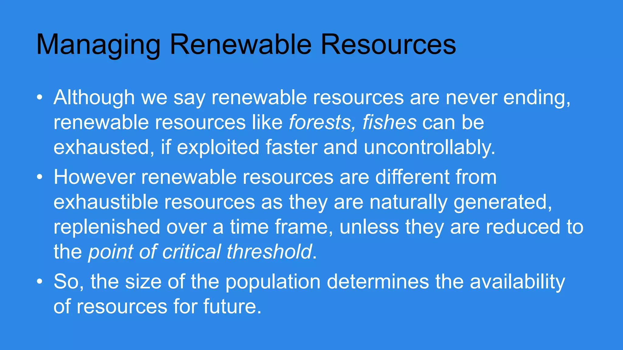 Economics of Natural Resources | PPTX