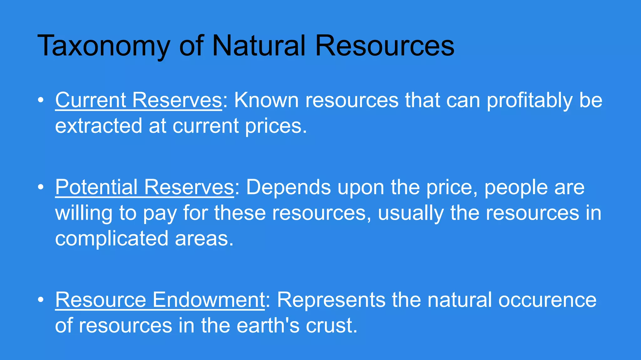 Economics of Natural Resources | PPTX
