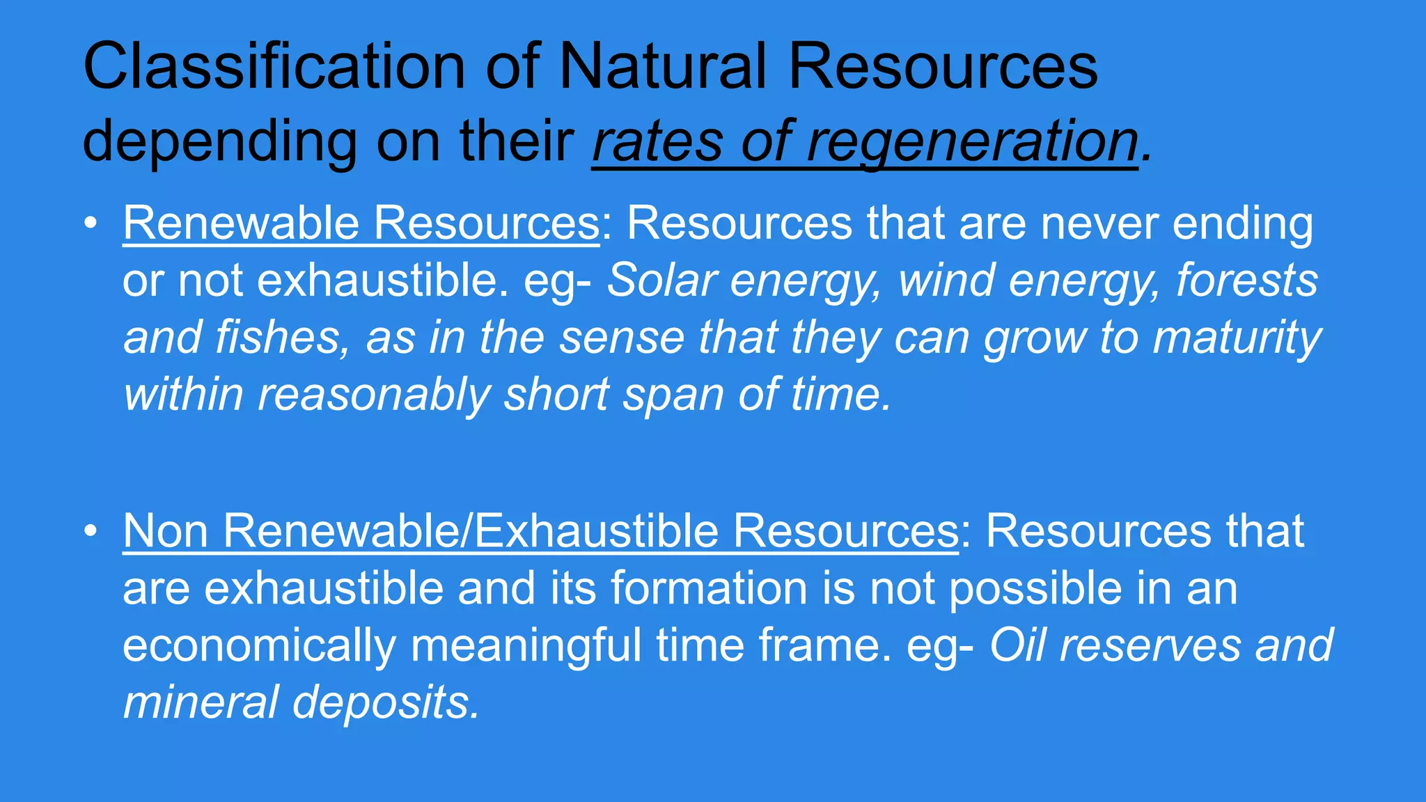 Economics of Natural Resources | PPTX