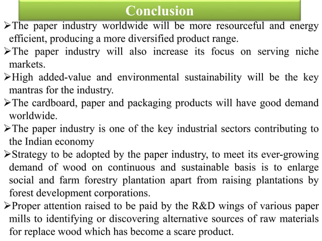 Economics of paper industry | PPT