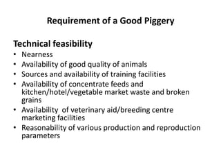 Economics of piggery | PPTX