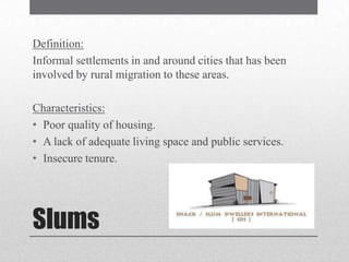 Economics of slums in developing countries | PPTX