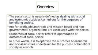 Economics of social sector study material | PPTX
