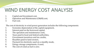 Economics of wind energy | PPTX
