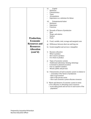 Economics outline | PDF