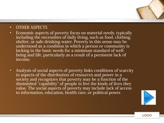 Poverty as a challenge | PPT