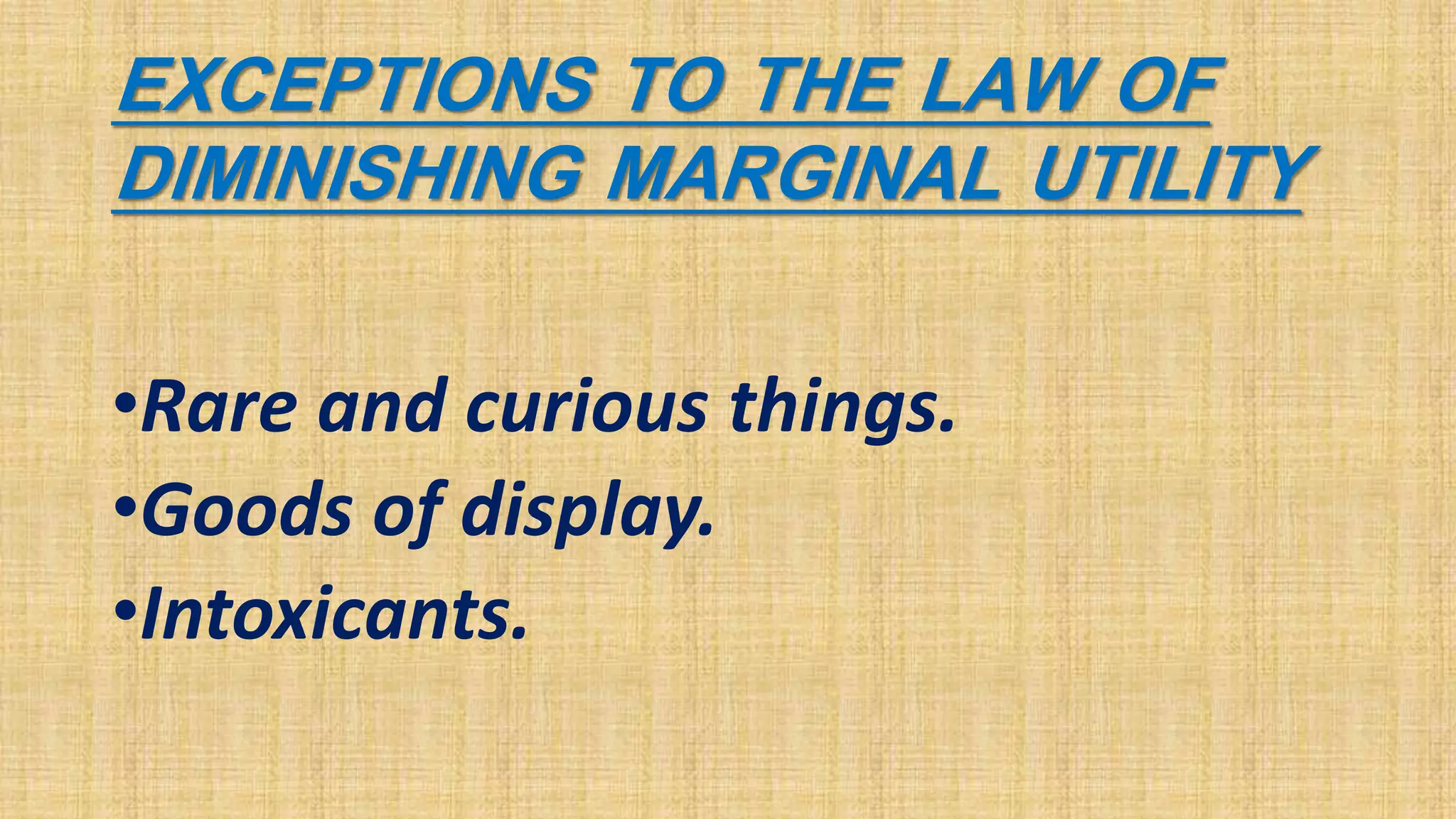Law of Diminishing Marginal Utility | PPTX