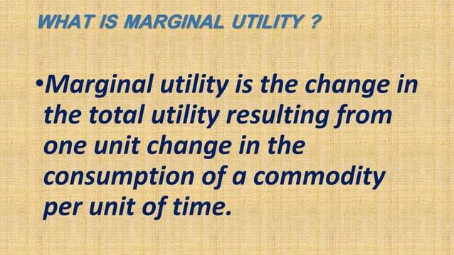 Law of Diminishing Marginal Utility | PPTX