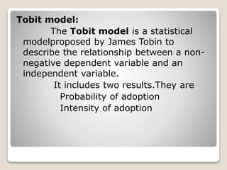 linear probit model | PPT