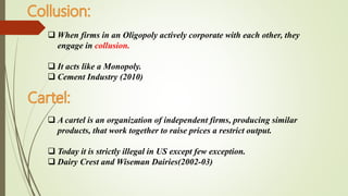 Presentation on Collusion and Cartel | PPTX