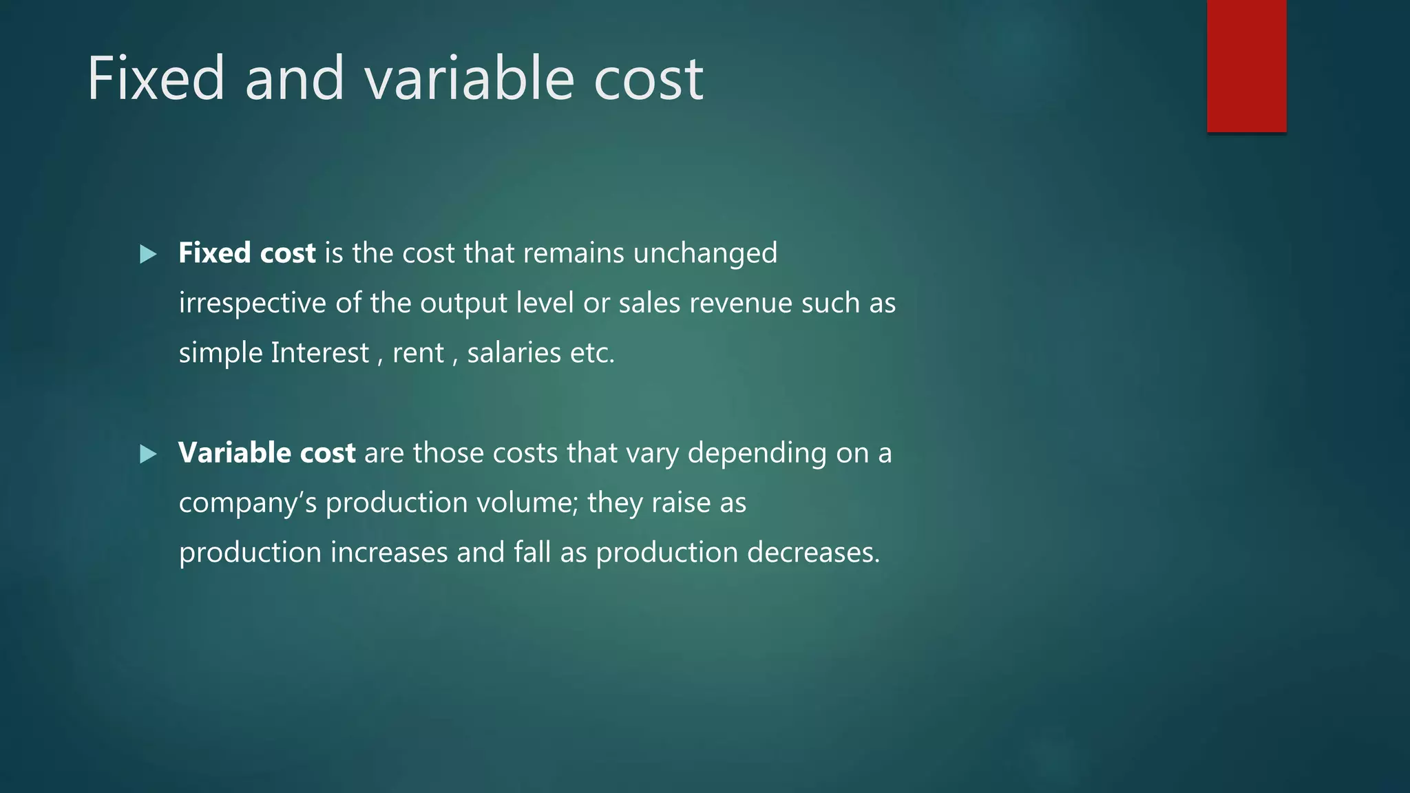 Cost and its types | PPTX