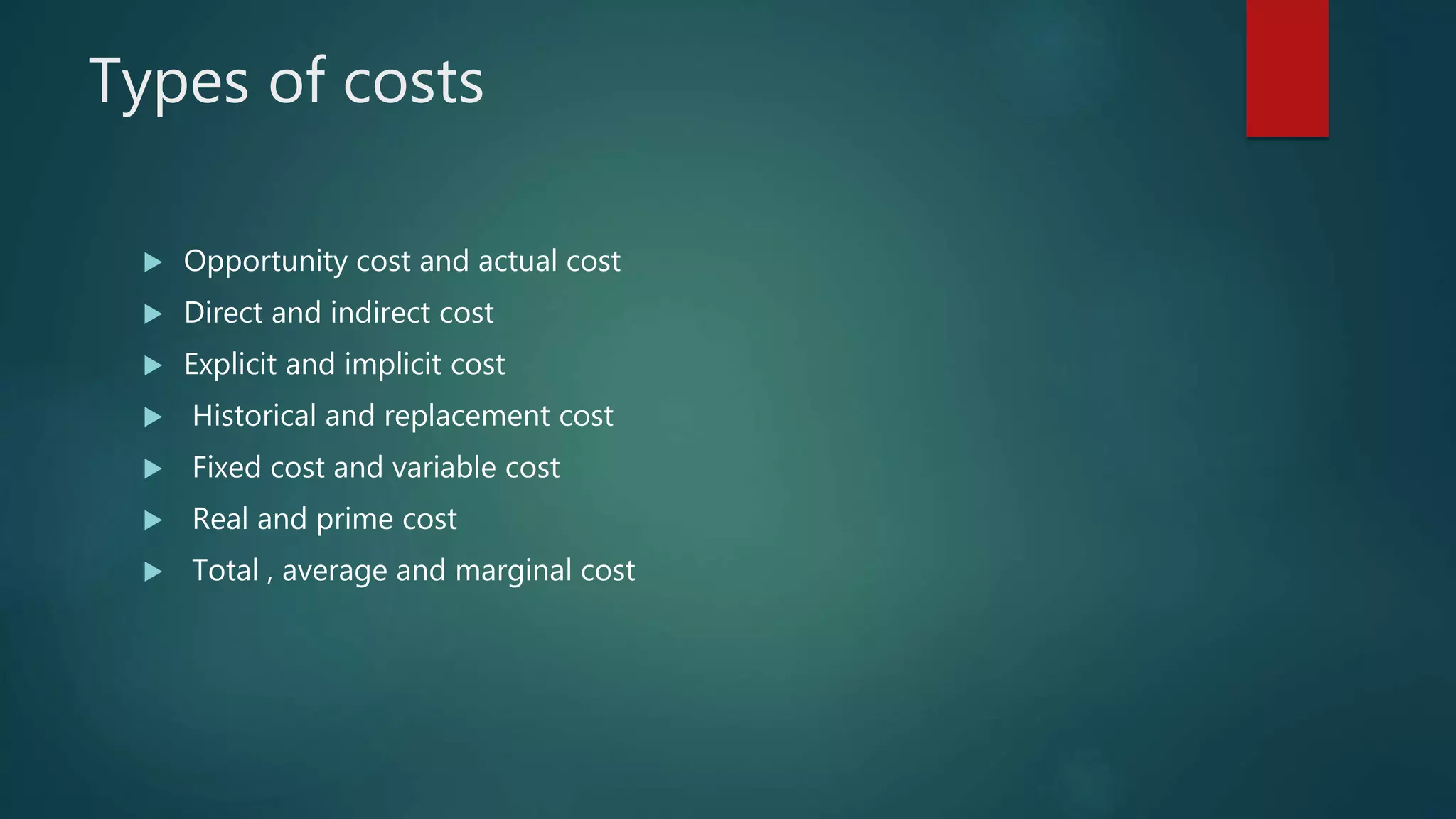 Cost and its types | PPTX