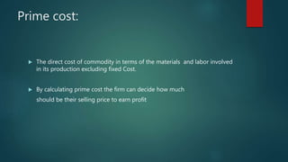 Cost and its types | PPTX