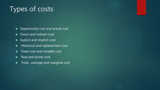 Cost and its types | PPTX