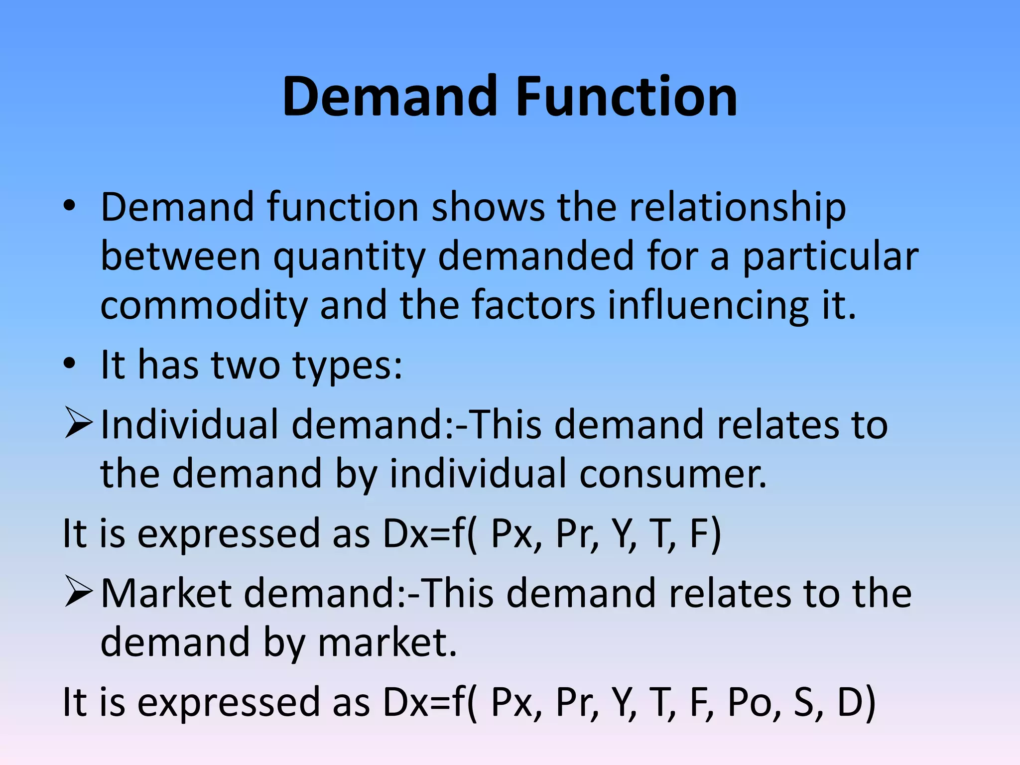 Best PPT on Chapter Demand from economics for Students. | PPTX