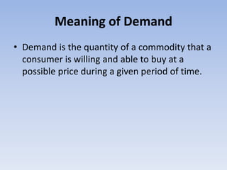 Best PPT on Chapter Demand from economics for Students. | PPTX