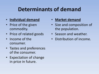 Best PPT on Chapter Demand from economics for Students. | PPTX