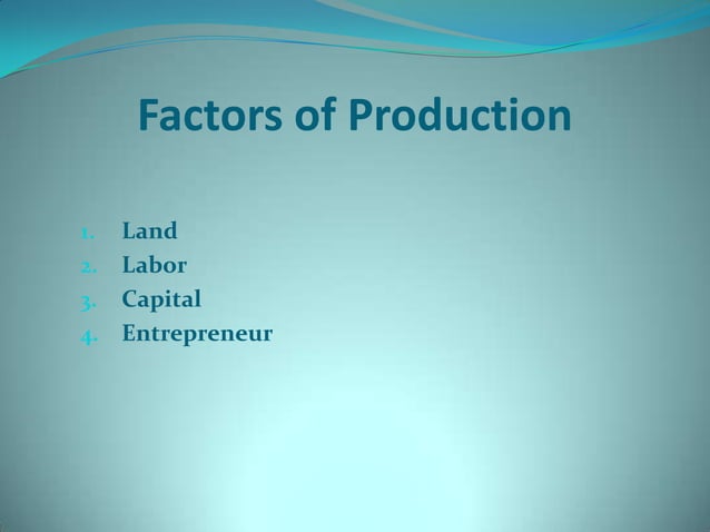 what is factor income | PPT