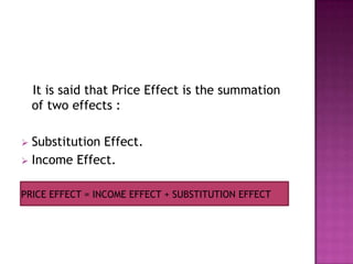 Economics Presentation-PRICE EFFECT | PPTX