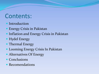 Energy Crisis In Pakistan | PPTX