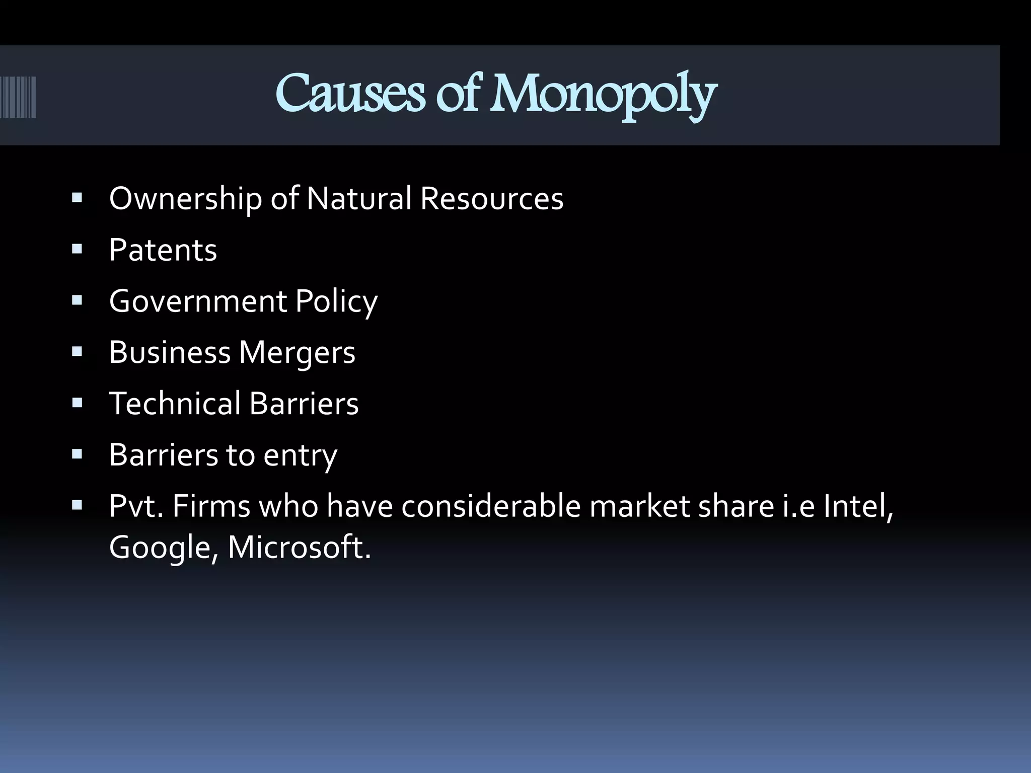 Monopoly Economics presentation | PPTX | Large Business | Business