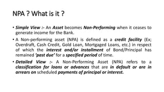 Non-Performing Assets ( in India ) | PPTX