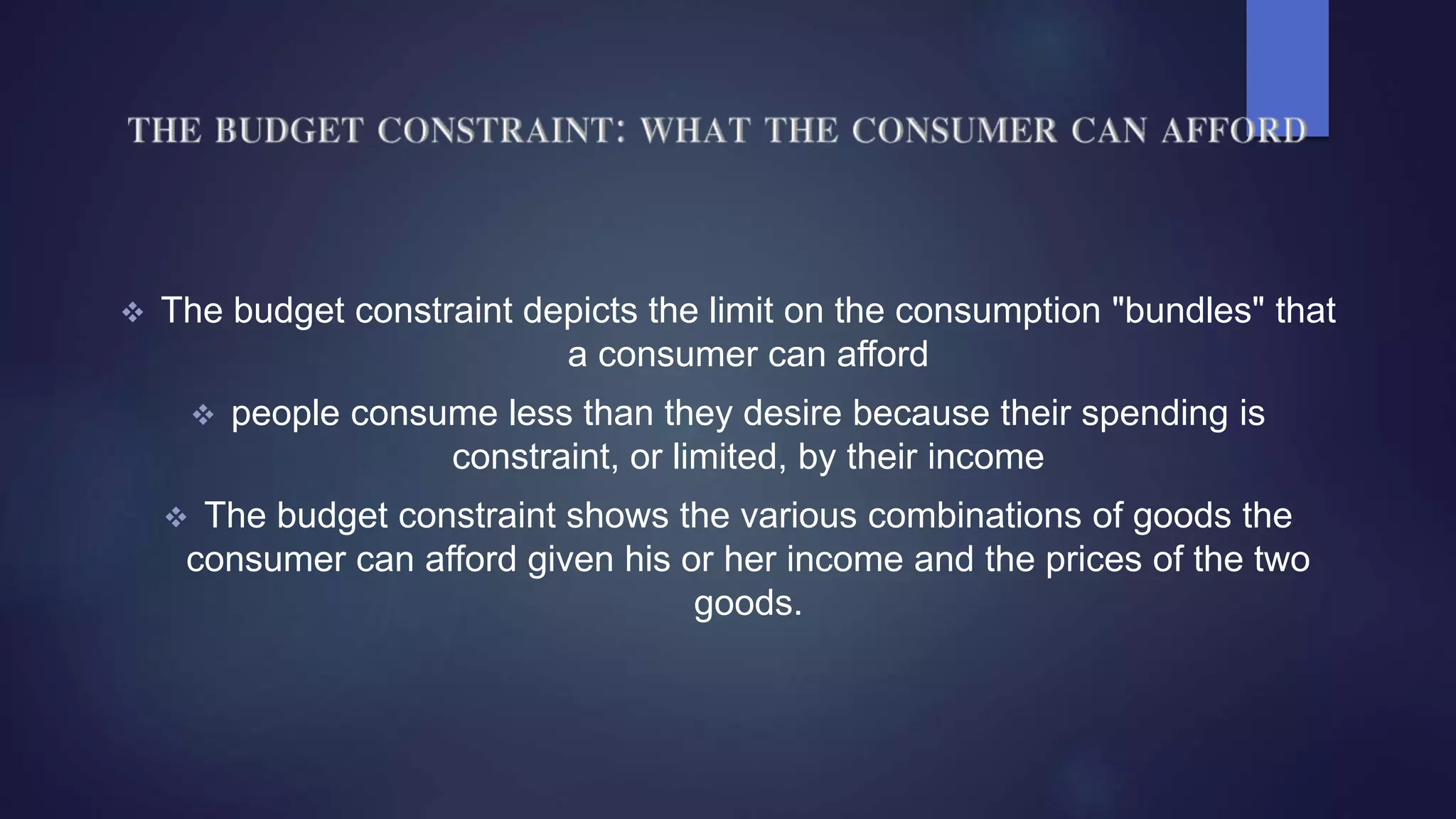 THEORY OF CONSUMER CHOICE | PPTX