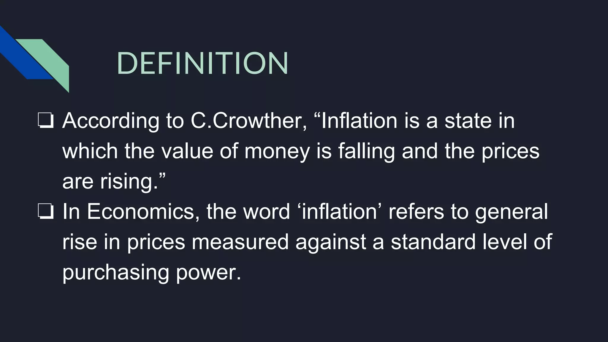 Inflation (Economics presentation) | PPTX